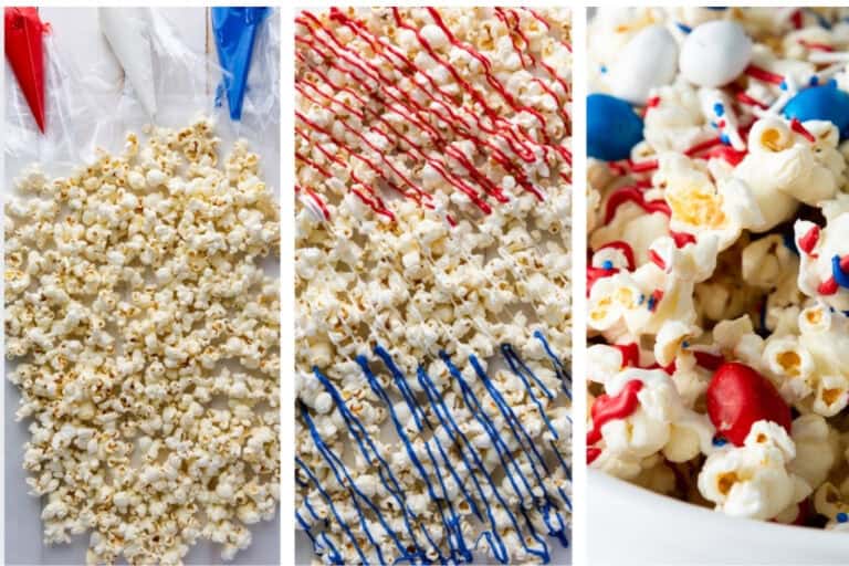 Red White and Blue Popcorn - Party Time Snacks